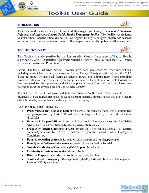 This User Guide has been designed to successfully ... - Toolkit