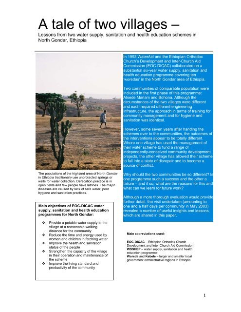 A tale of two villages - watsanmissionassistant