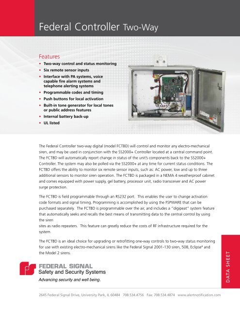 ANS307 FedController2-1012 cs.pdf - Federal Signal