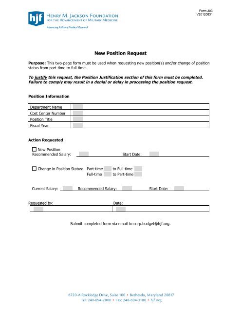 New Position Request