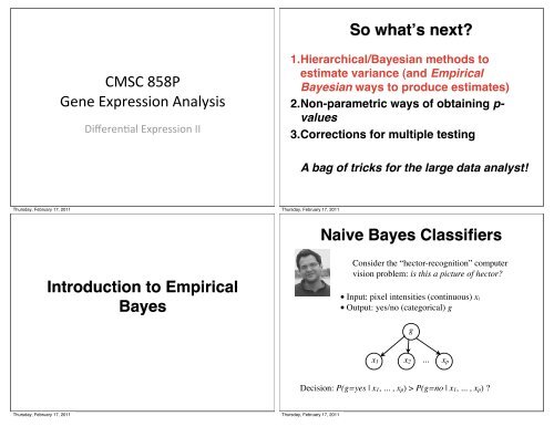 Empirical Bayes, SAM and Multiple testing
