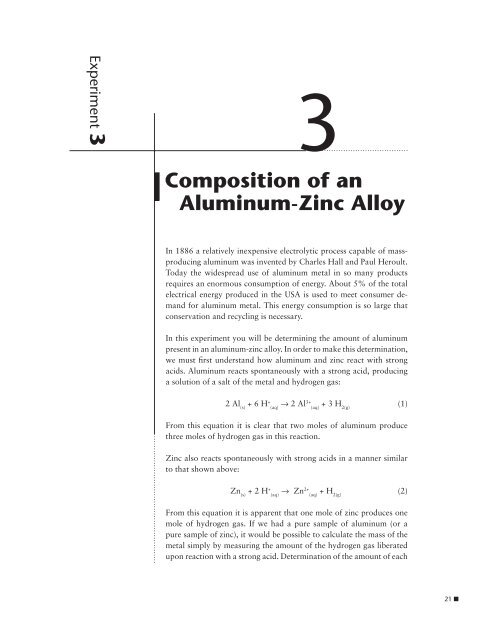 Analysis of a Aluminum-Zinc Alloy (.pdf) - Chemmybear.com