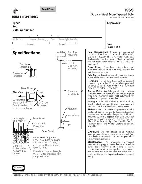 Kim Lighting Parts – Kim Lighting, product catalog – XVYP