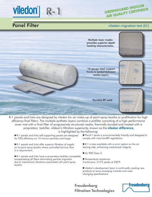 R1 Panels - Freudenberg Filtration Technologies