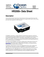 S2000 Spectrometer Data Sheet - Ocean Optics