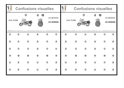 Confusions visuelles Confusions visuelles - Instit90