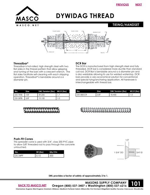 DYWIDAG THREAD - masco.net