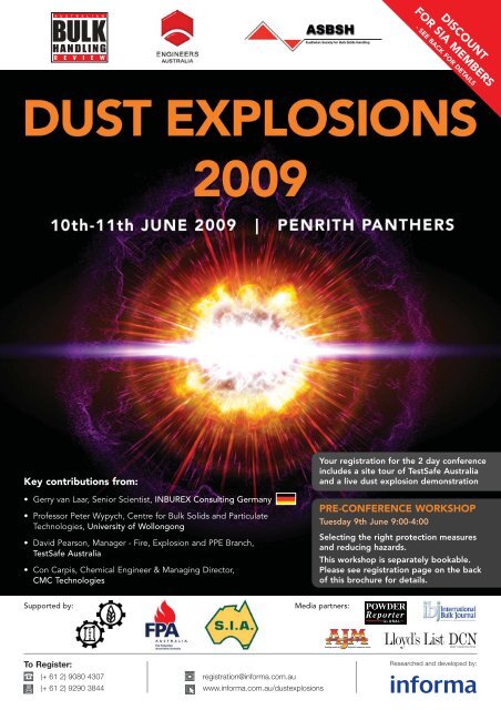 Dust Explosions 2009 - Safety Institute of Australia