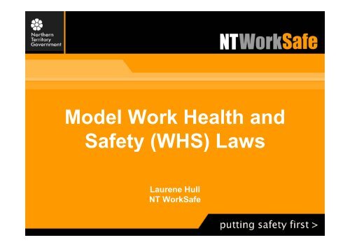 Model Work Health and Model Work Health and Safety