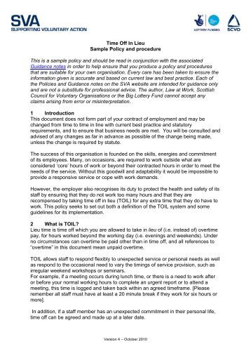 Briefing Memo: Time Off Policy for Volunteering - VeraWorks