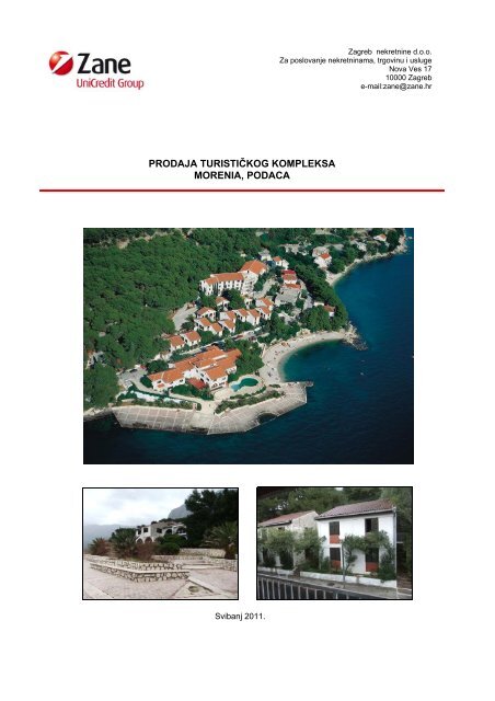 PRODAJA TURISTIČKOG KOMPLEKSA MORENIA, PODACA