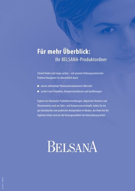 Für mehr Überblick: - Belsana Medizinische Erzeugnisse Für mehr Überblick: - Belsana Medizinische Erzeugnisse