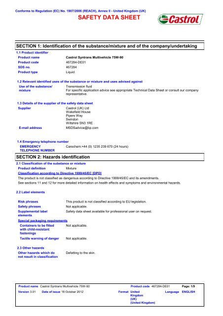 SAFETY DATA SHEET - Quantum