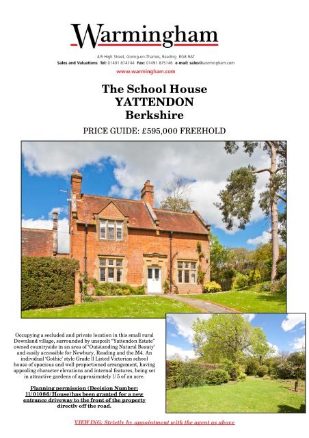The School House YATTENDON Berkshire - Warmingham