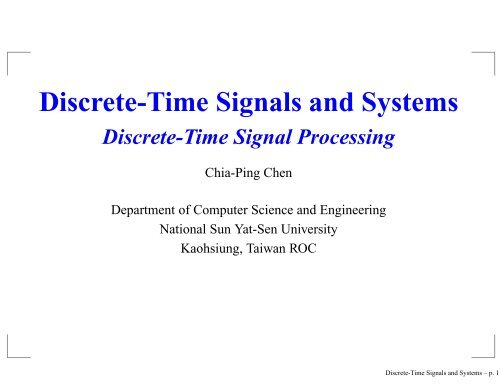Discrete-Time Signals and Systems