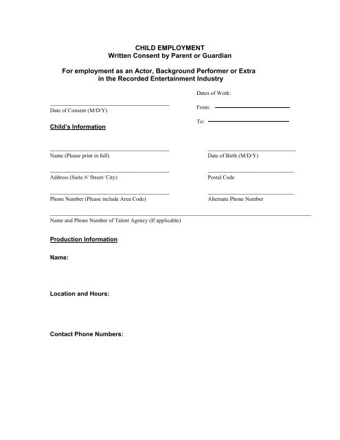 Sample Consent Forms sample-consent-forms