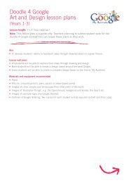 Doodle 4 Google Art and Design lesson plans