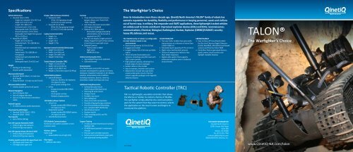 TALON Brochure - QinetiQ North America