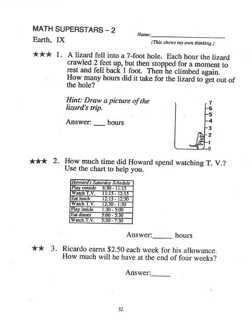 Math Superstars Earth IX