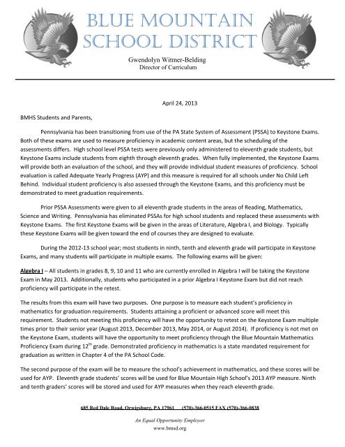 BLUE MOUNTAIN SCHOOL DISTRICT