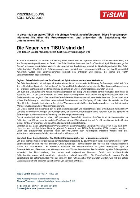 Die Neuen von TiSUN sind da! - TiSUN Solaranlagen