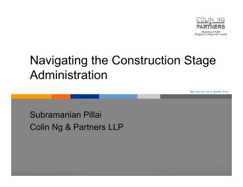 Seminar slides on Construction Contract Administration