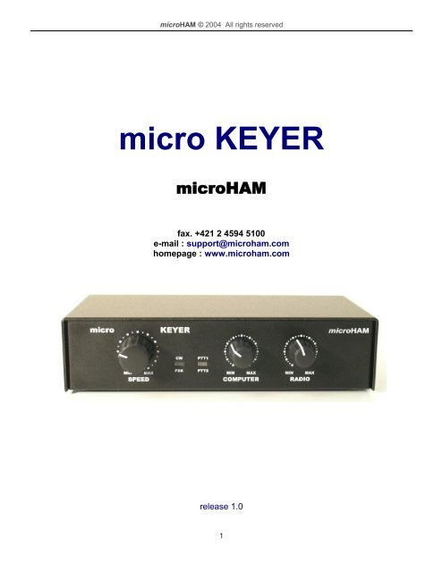 micro KEYER microHAM