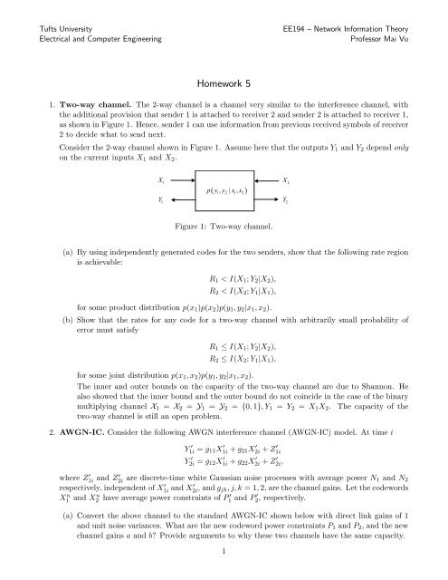 Homework 5 - Department of Electrical & Computer Engineering ...
