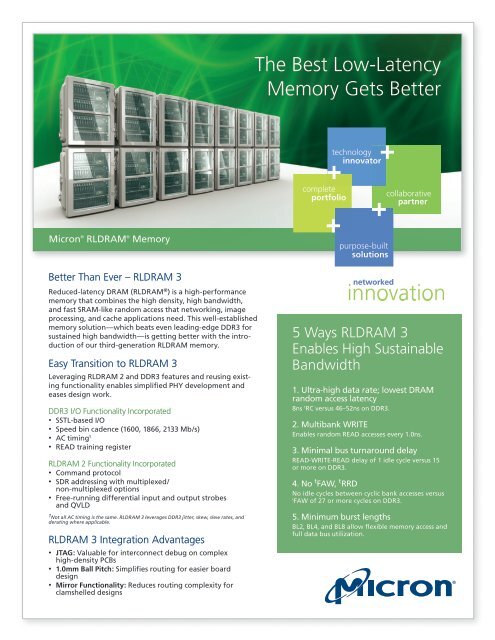 Best Low Latency Memory Gets Better Micron