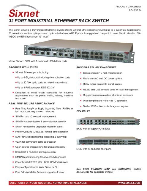 32 PORT INDUSTRIAL ETHERNET RACK SWITCH