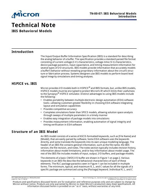 Technical Note - Micron