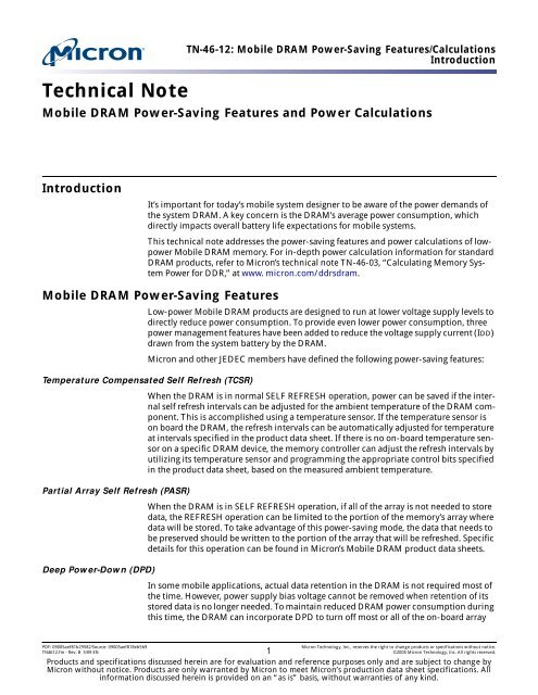 Technical Note - Micron