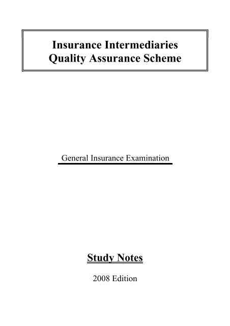 Insurance Intermediaries Quality Assurance Scheme