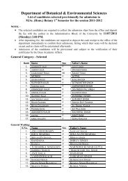 Sample Offer Letter of Selected Candidates for admission to Ph.D.