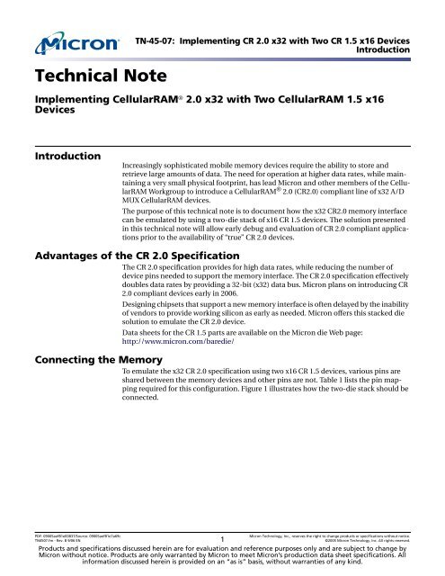 Technical Note - Micron