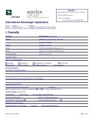 INSURANCE CERTIFICATE REQUEST FORM - Novick Group, Inc.