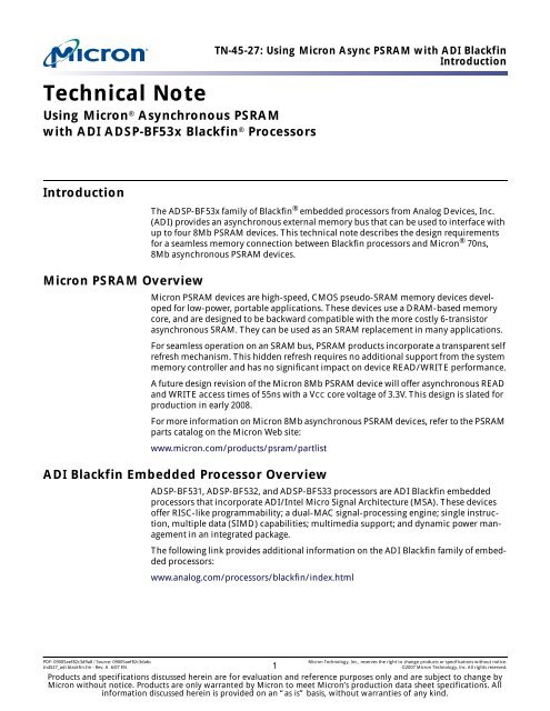 Technical Note - Micron