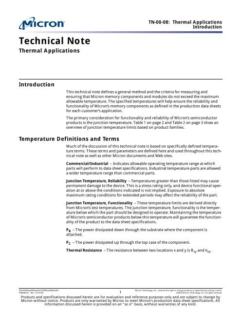 Technical Note - Micron
