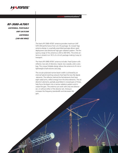 RF-3080-AT001 Antenna, Portable UHF SATCOM Antenna Data ...
