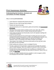 Oral Language Activities - The Literacy Connection - Wake County ...