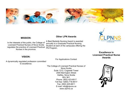 Excellence Awards Brochure - CLPNNS