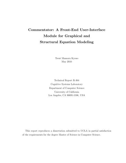 A Front-End User-Interface Module for Graphical and Structural ...