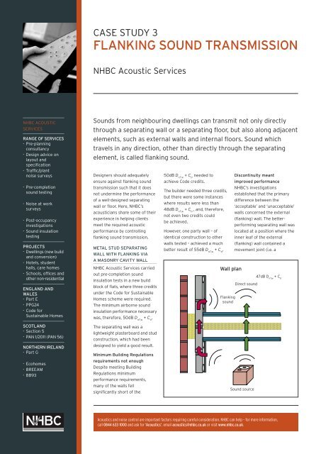 Flanking sound case study 3 - NHBC Home