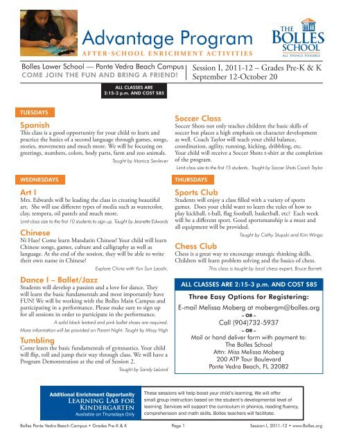 Advantage Program - Bolles School