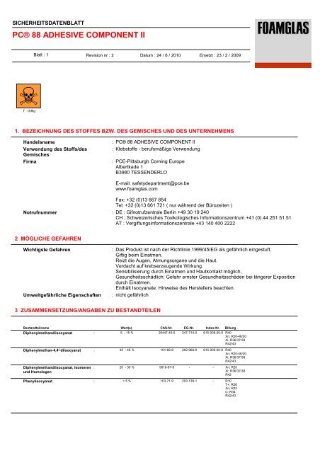 PCÂ® 88 Komponent 2 - Foamglas