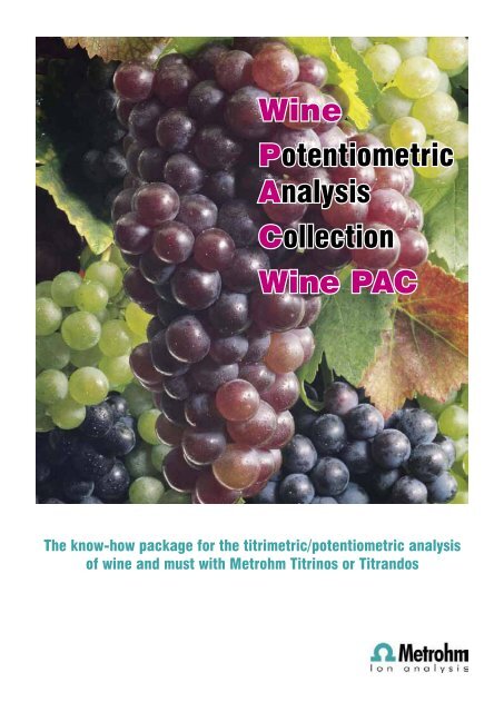 Metrohm WinePac - MEP Instruments
