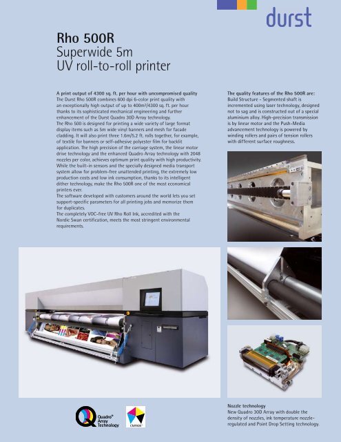 Durst Rho 500R - signSearch