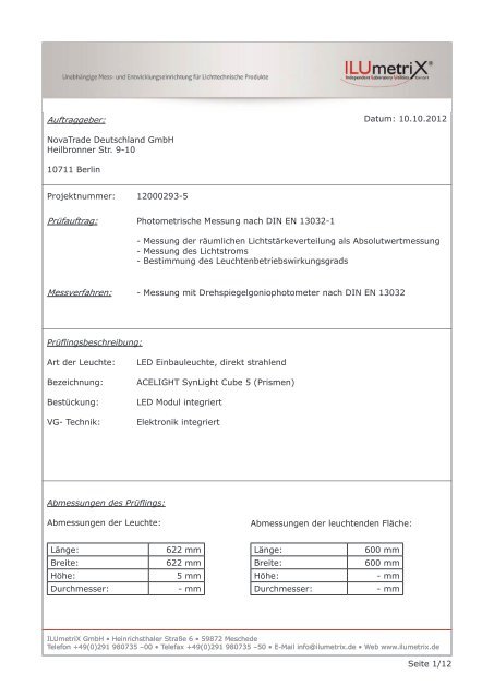 SynLight-Cube-5-Prismen-Pruefbericht - NovaTrade Deutschland ...