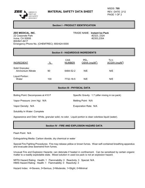 Ice Pack - Zee Medical