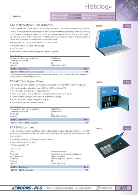 Jencons laboratory catalogue Vacuum ovens drying ovens Binder ...